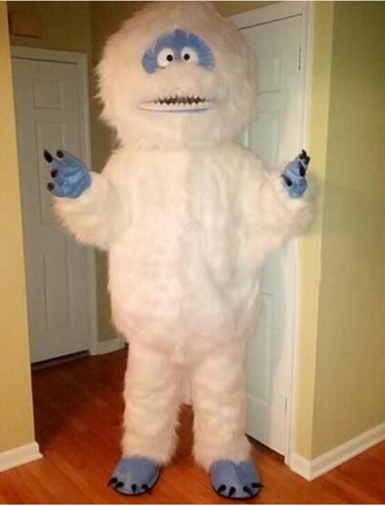 Professional Custom White Snow Monster Mascot Costume Cartoon Character ...
