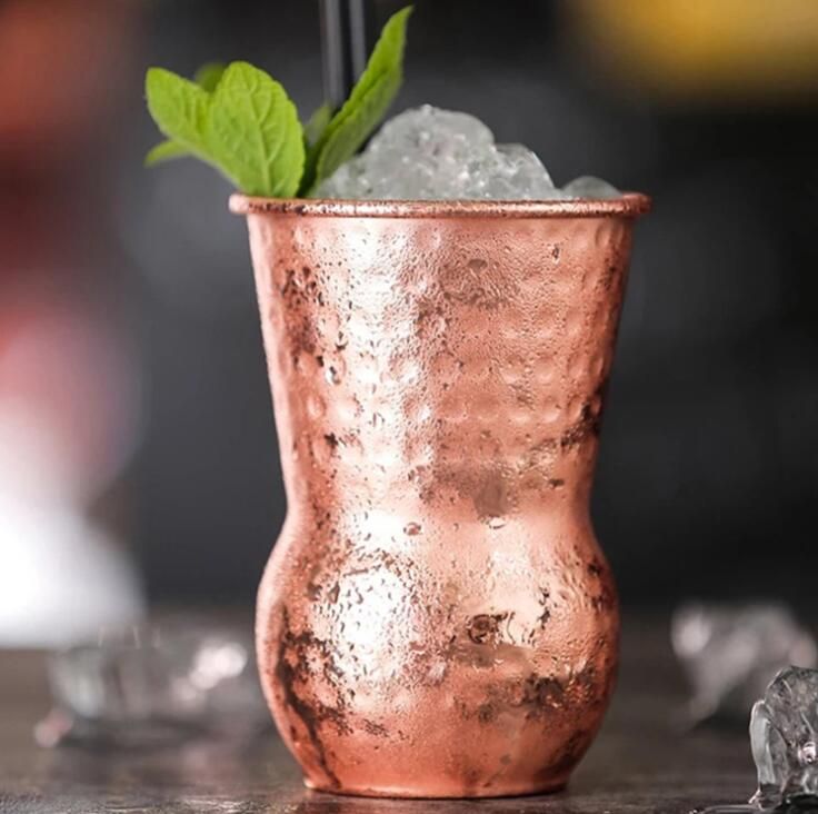 Stainless Steel Cocktail Glass 380ML Moscow Mule Mug Copper Hammer ...