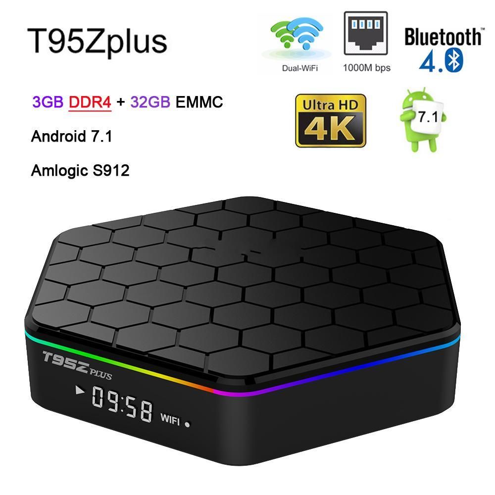 T95Z PLUS Android 7.1 TV BOX Amlogic S912 Octa Core 3G 32G 2.4G 5G ...