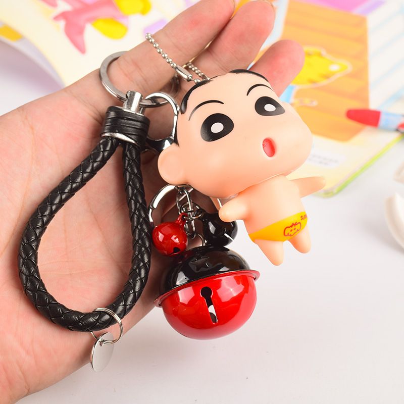 New Design 3D Cartoon Doll Keychain Anime Crayon Shin Chan Keyring PVC ...