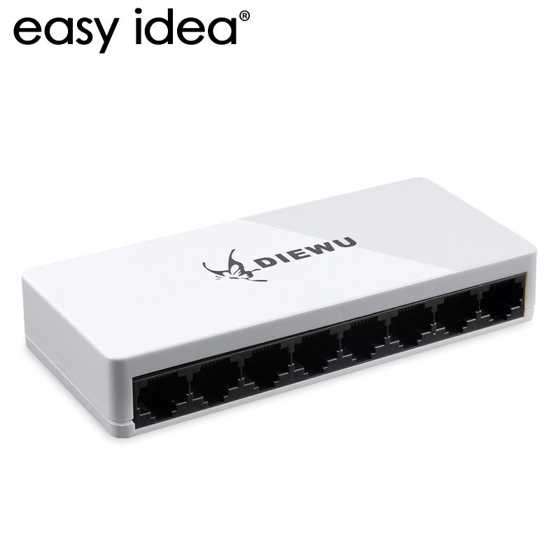 High Performance Mini Network Switch HUB 8 Port 10/100Mbps Fast LAN ...