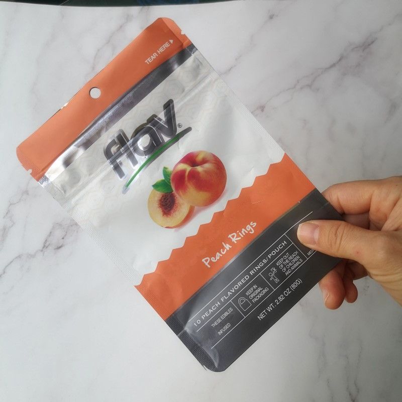 High Quality Flav Sour Gummy Mylar Bags Strawberry Belt Peach Rings ...