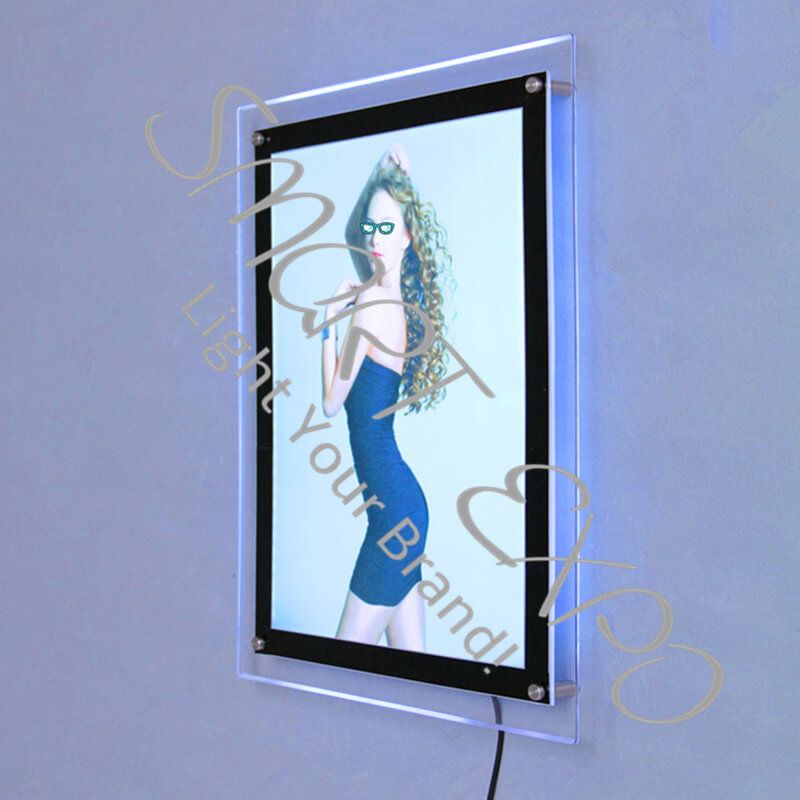 2020 A1 Slim LED Advertising Crystal Acrylic Light Box Acrylic Panel ...