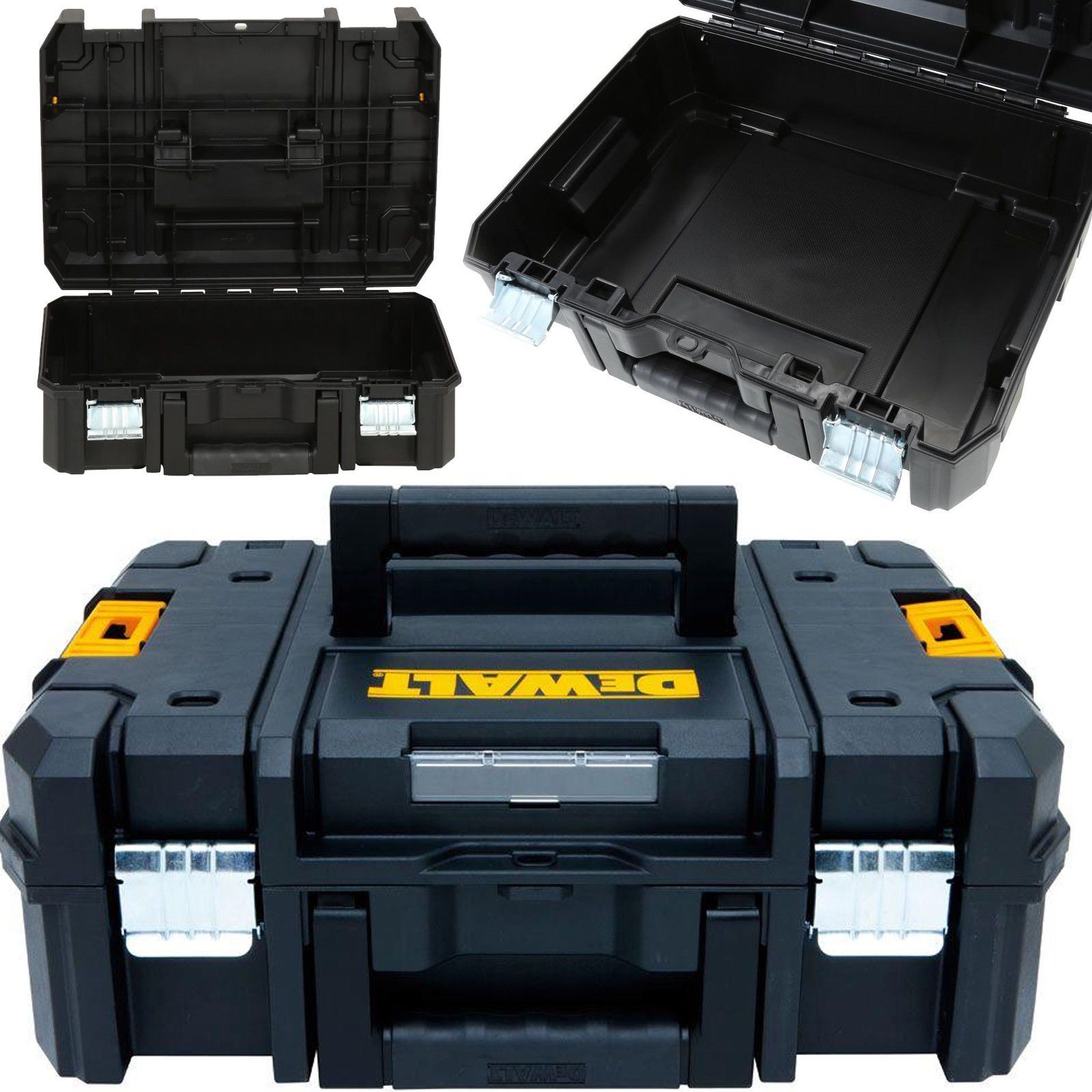 17 IN DEEP TOOL BOX Storage Portable Organizer Heavy Duty Stackable ...