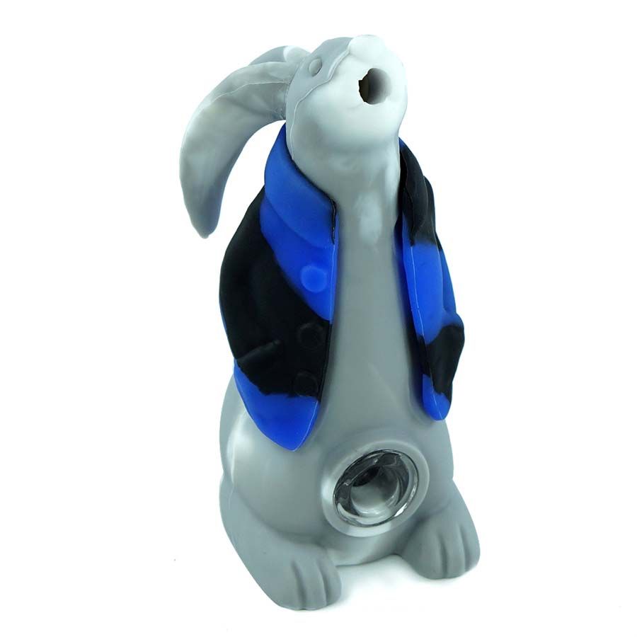 3.9 Rabbit Smoking Pipe Hand Pipe Silicone Spoon Oil Pipes With Glass ...