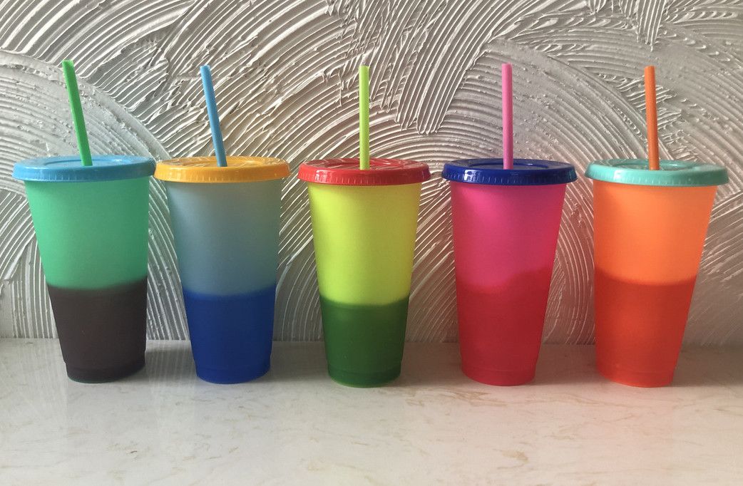 Changing Cup Thermochromic Cup Color Change PP Food Grade With Lid And ...
