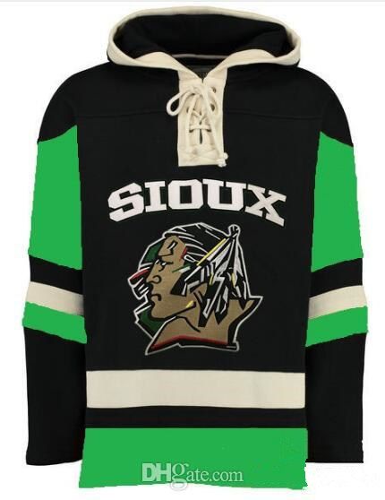 Custom NORTH DAKOTA FIGHTING SIOUX Hockey Hoodies 9 Jonathan Toews 11 ...