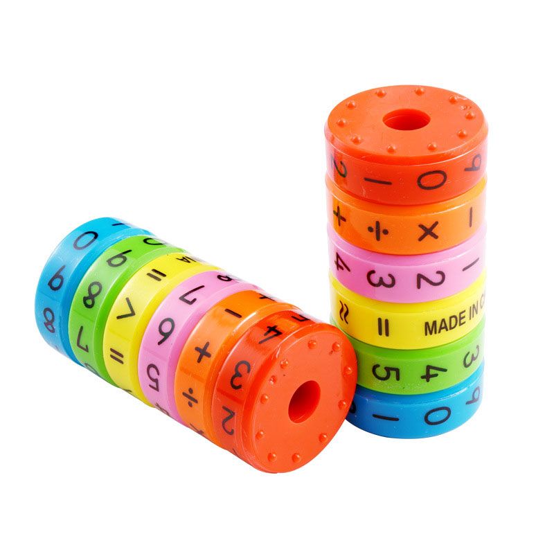 Magnetic Puzzle Toys Numbers Math Learning Cylinder Digital Cube Kids ...