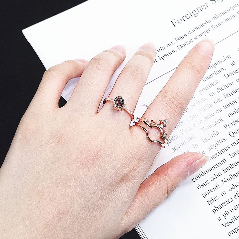 I Love You Ring 100 Languages Custom Name And Photo Projection Ring In ...