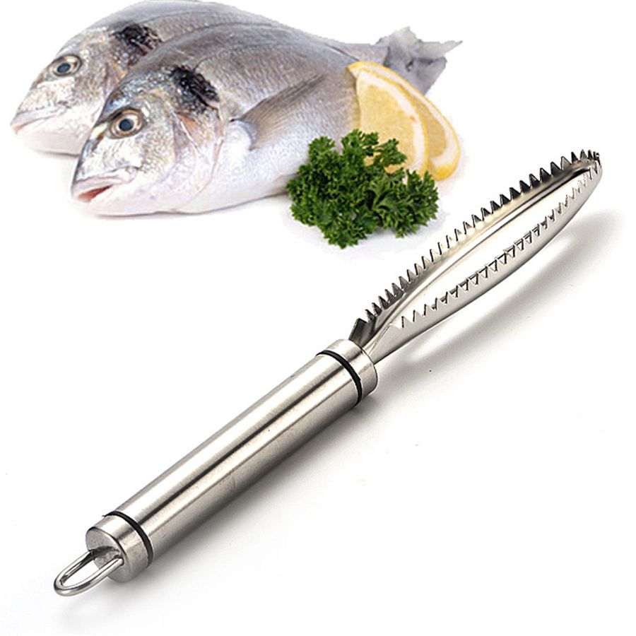 Stainless Fish Scales Scraping Graters Fast Remove Fish Cleaning Peeler ...