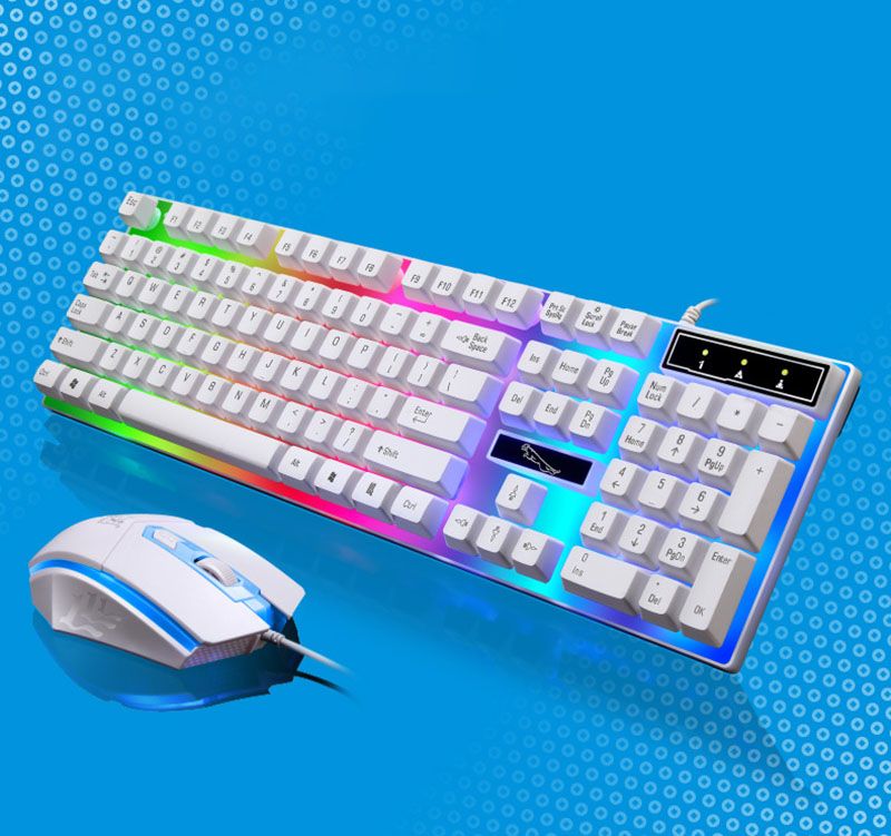 2020 G21 Keyboard Wired USB Gaming Mouse Flexible Polychromatic LED ...