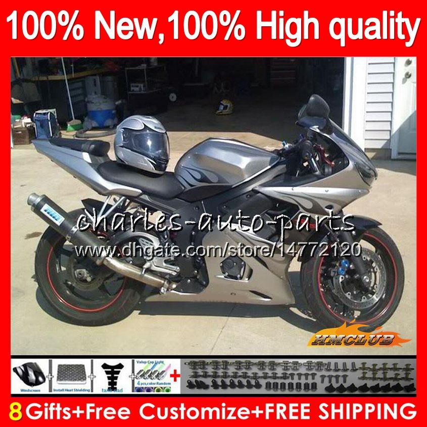 Body Kit For YAMAHA Silvery Black YZF600 YZF 600 R 6 600CC YZF R6 03 05 ...