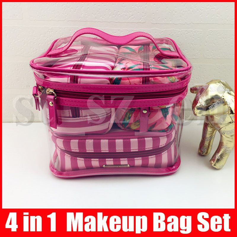 Portable PVC Cosmetics Bag Kits In Outdoor Waterproof Stylish Makeup ...