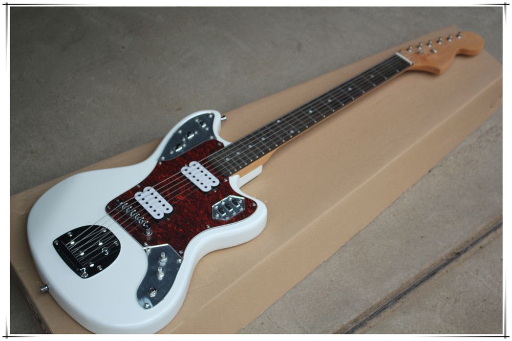 HH Pickups Red Pickguard White Body Electric Guitar With Chrome ...
