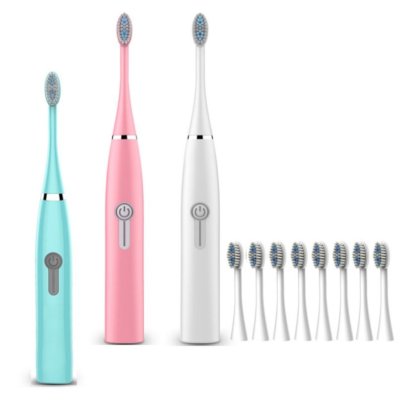 2021 Tooth Brush Battery Electric Toothbrush With Recharge Brush Heads ...