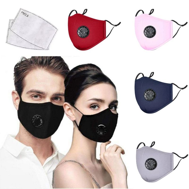 2020 Reusable Washable Breathable Face Mask Cycling Running Facemask Anti Dust Windproof Air