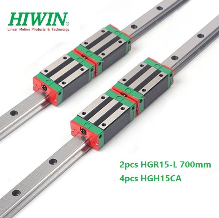 Original New HIWIN HGR15 700mm Linear Guide/Rail + HGH15CA Linear ...