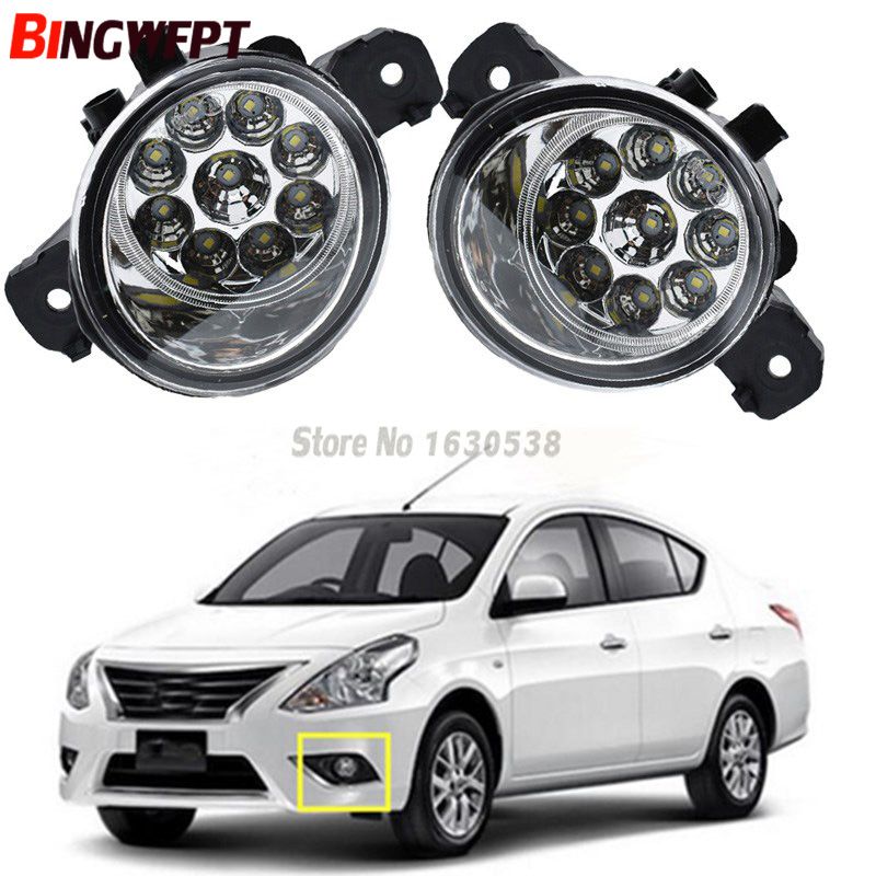 Angel Eyes 12V LED / Halogen Fog LIGHT Lights Drl Refit For Nissan ...