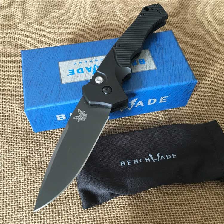 Benchmade BM9600 Rukus II AUTO Folding Knife 3.4 S30V Black Plain Blade ...