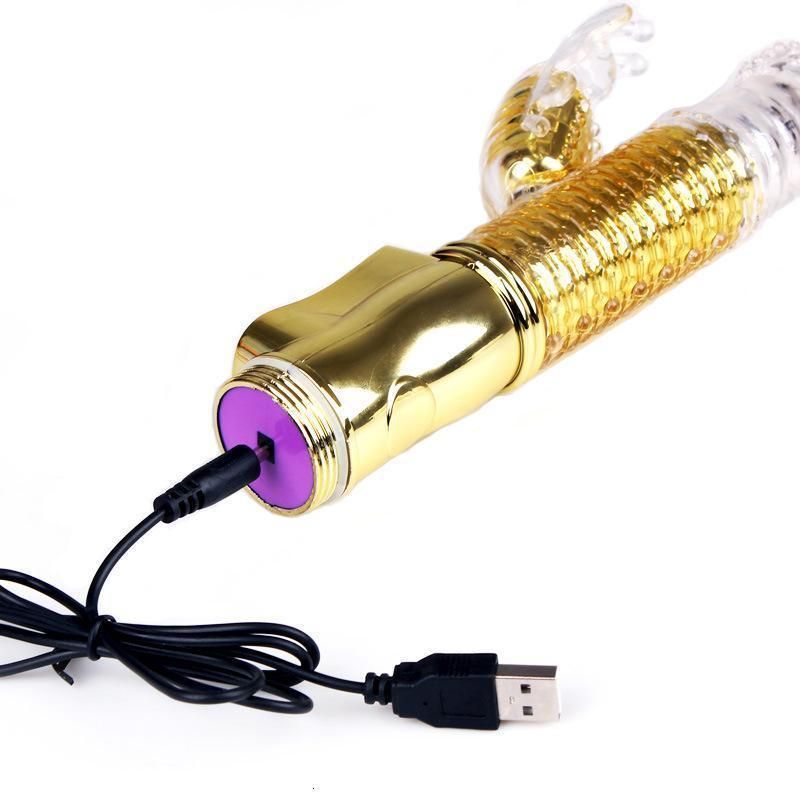 Rechargeable 36 Modes Rotating Thrusting Rabbit Vibrator Butterfly