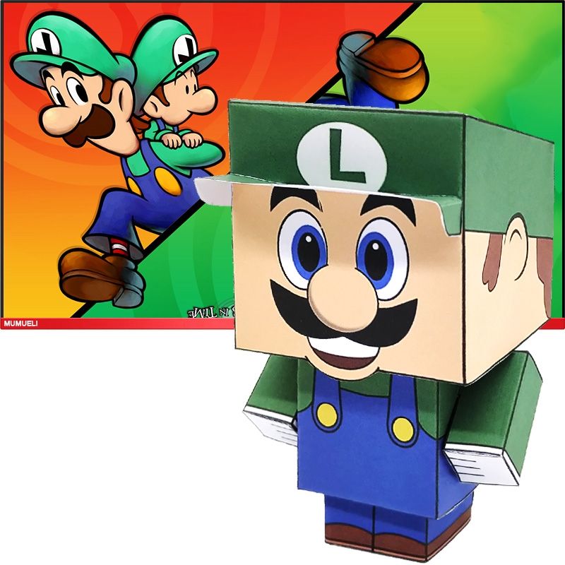 Minecraft Papercraft Luigi
