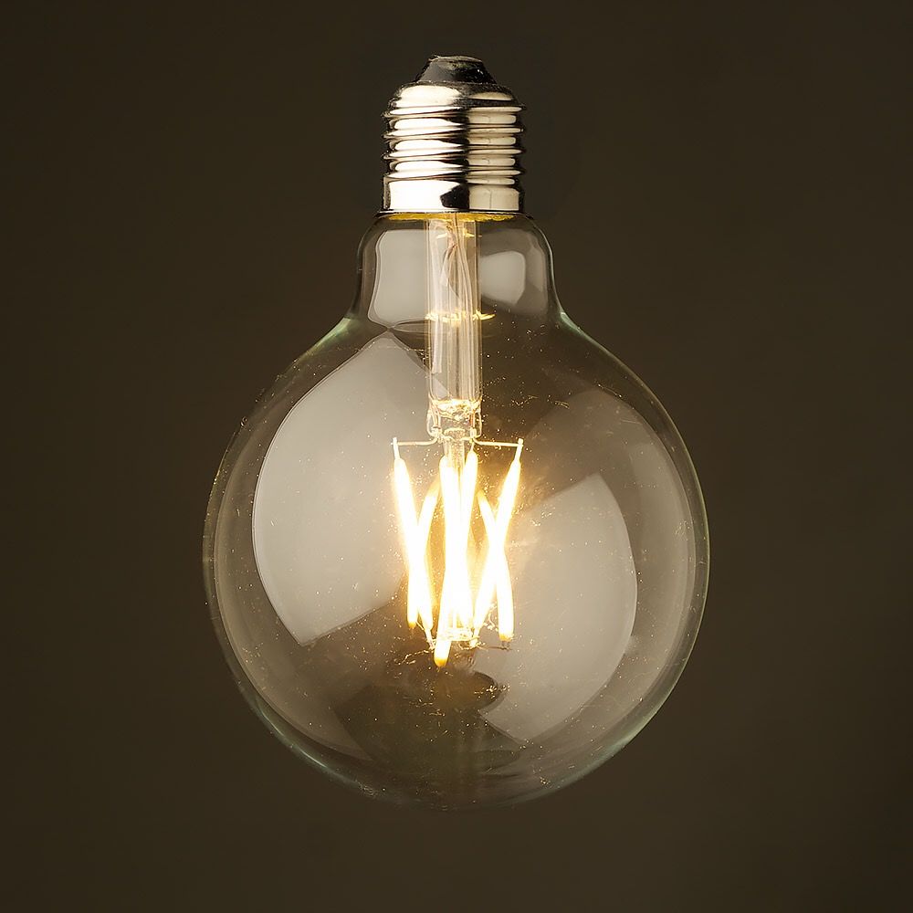 Dimmable,6W,Vintage LED Filament Light Bulb,Cool Warm White,Edison G125 ...