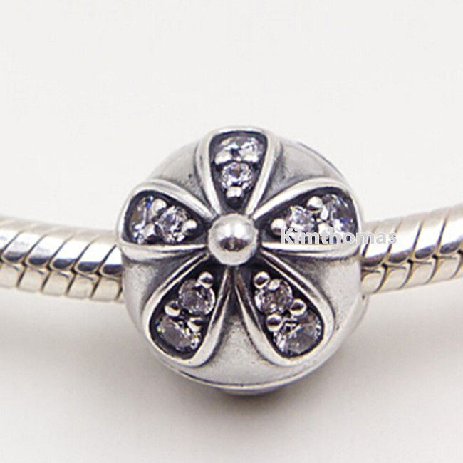 2020 100% 925 Sterling Silver Dazzling Daisies Clip Charm Bead With ...