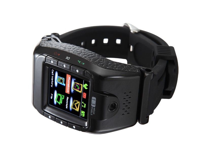 N388 Wrist Watch Phone GSM Quad Band Mobile With Touch Screen Bluetooth ...