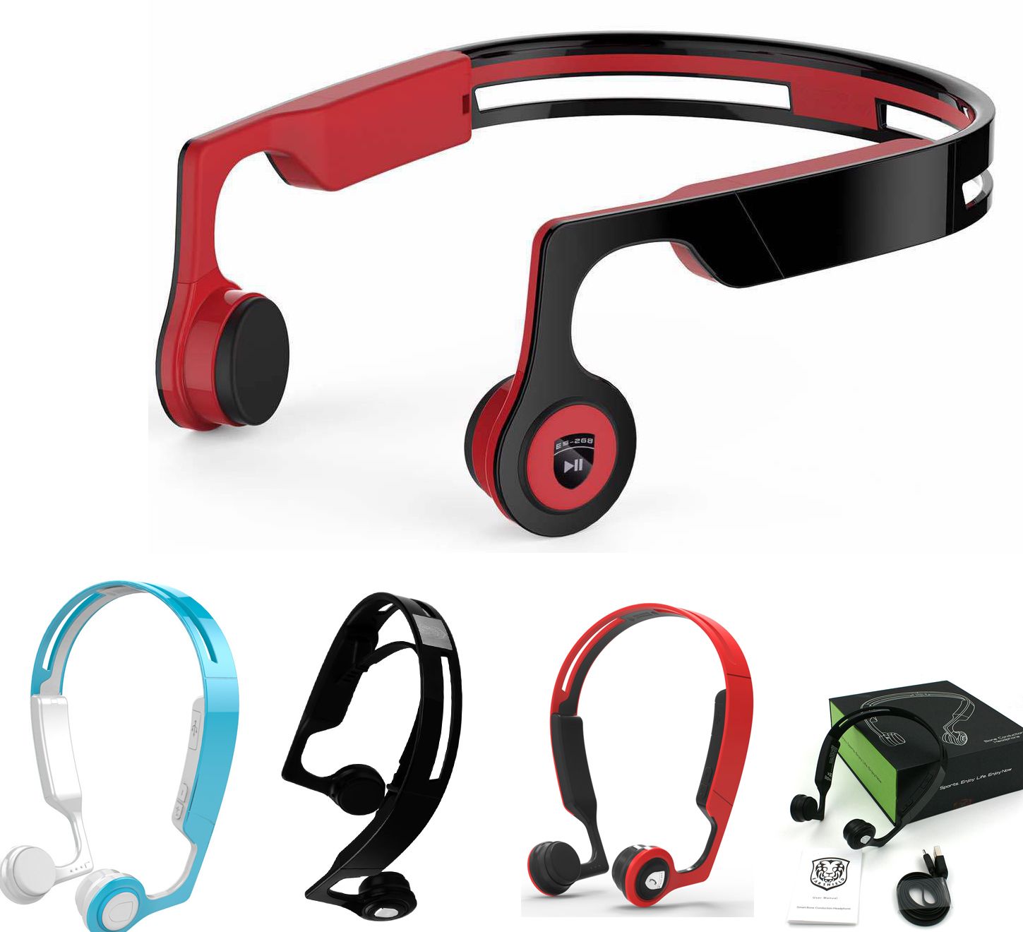 ES268 Bone Conduction EarHook Wireless Stereo Headphone 4.2 Bluetooth ... ES268 Bone Conduction EarHook Wireless Stereo Headphone 4.2 Bluetooth ...