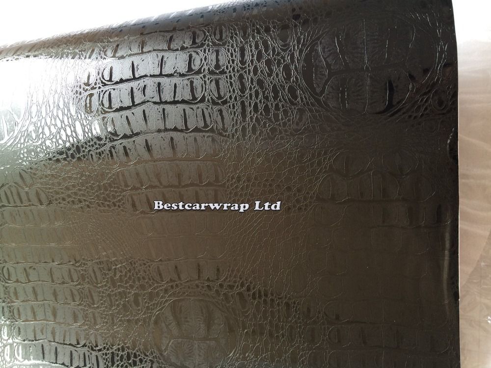 2021 Black Crocodile Skin Vinyl Wrap With Air Release Croco Wrap Car ...
