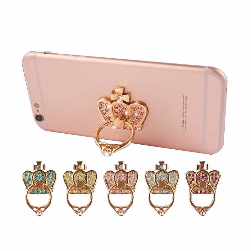 2019 Luxury Diamonds Metal Mobile Phone Ring Holder Imperial Crown ...