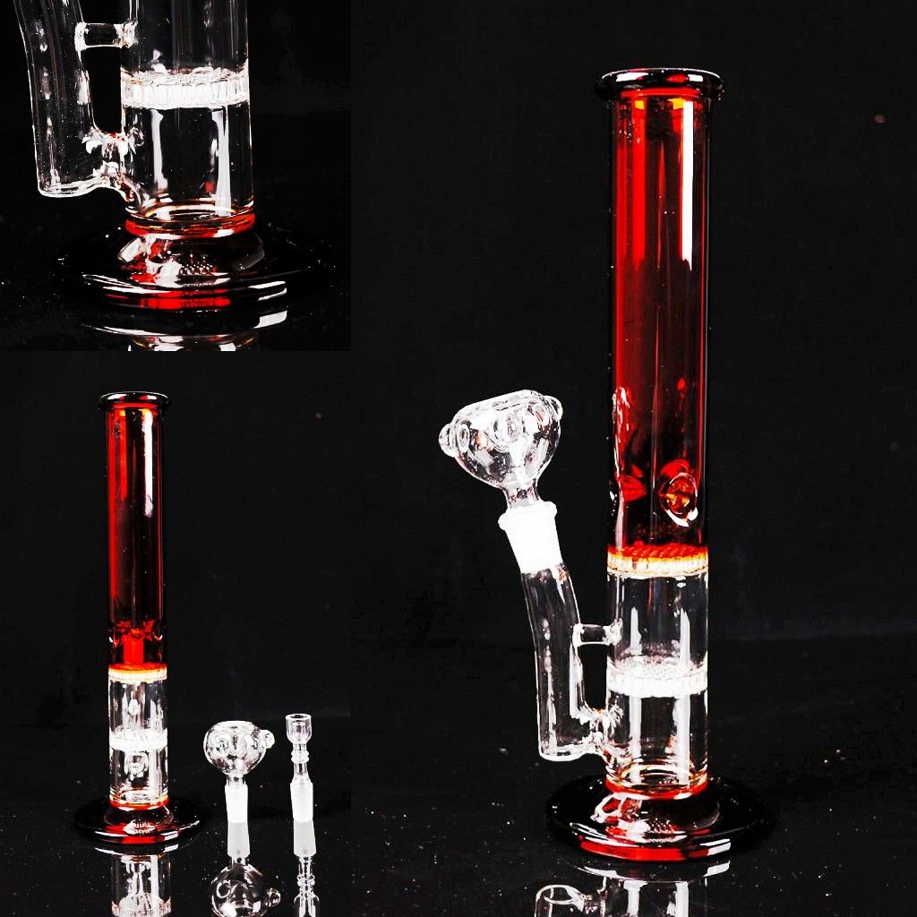 Compre Ruby Red Glass Bong Kit De Colector De Néctar Transparente Con ...