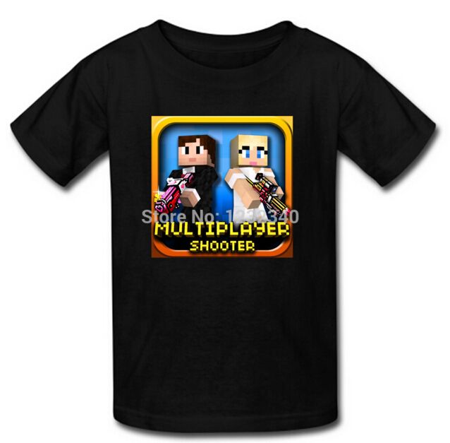 Pixel Gun Theme T Shirt Custom Men'S New Cotton T Shirts Nerd T Shirts ...