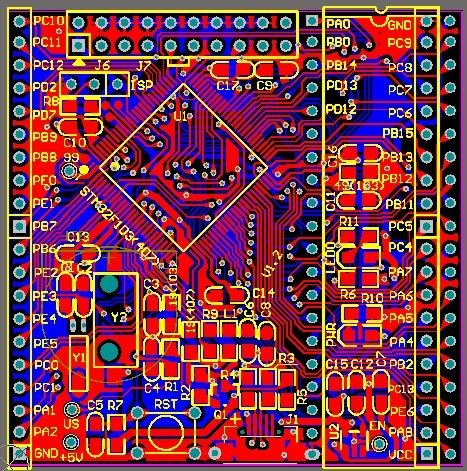 Stm32f407 Development Board Schematic And Pcb Stm32f4x Microusb F407 ...