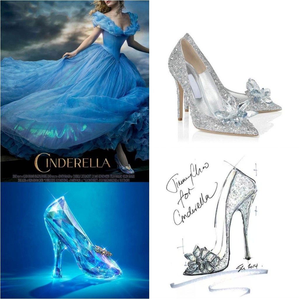 2015 New Cinderella Glass Slipper Shoes Diamond Point Single Shoes Prom