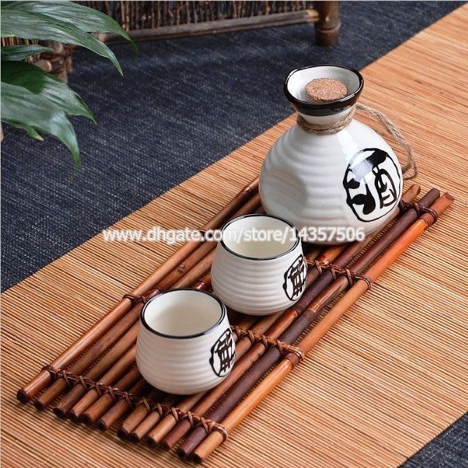 2014 New Porcelain Japanese Sake Set Bottle And Cup Wine Serving Set ...
