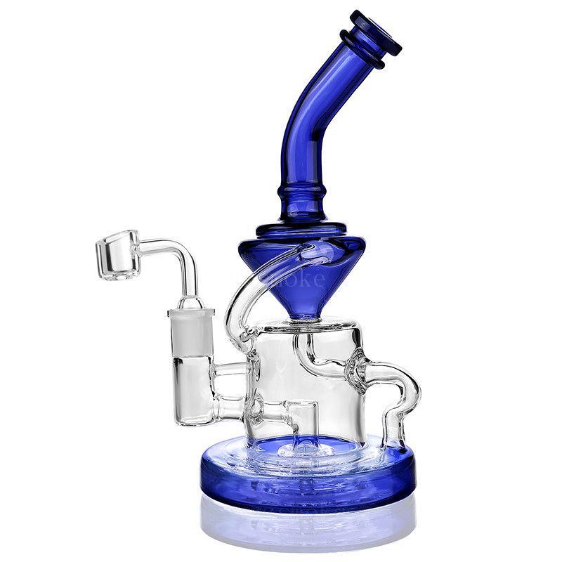 2019 Recycler Bongs Swirls Bong Vortex Water Pipes Heady Glass Pipe ...