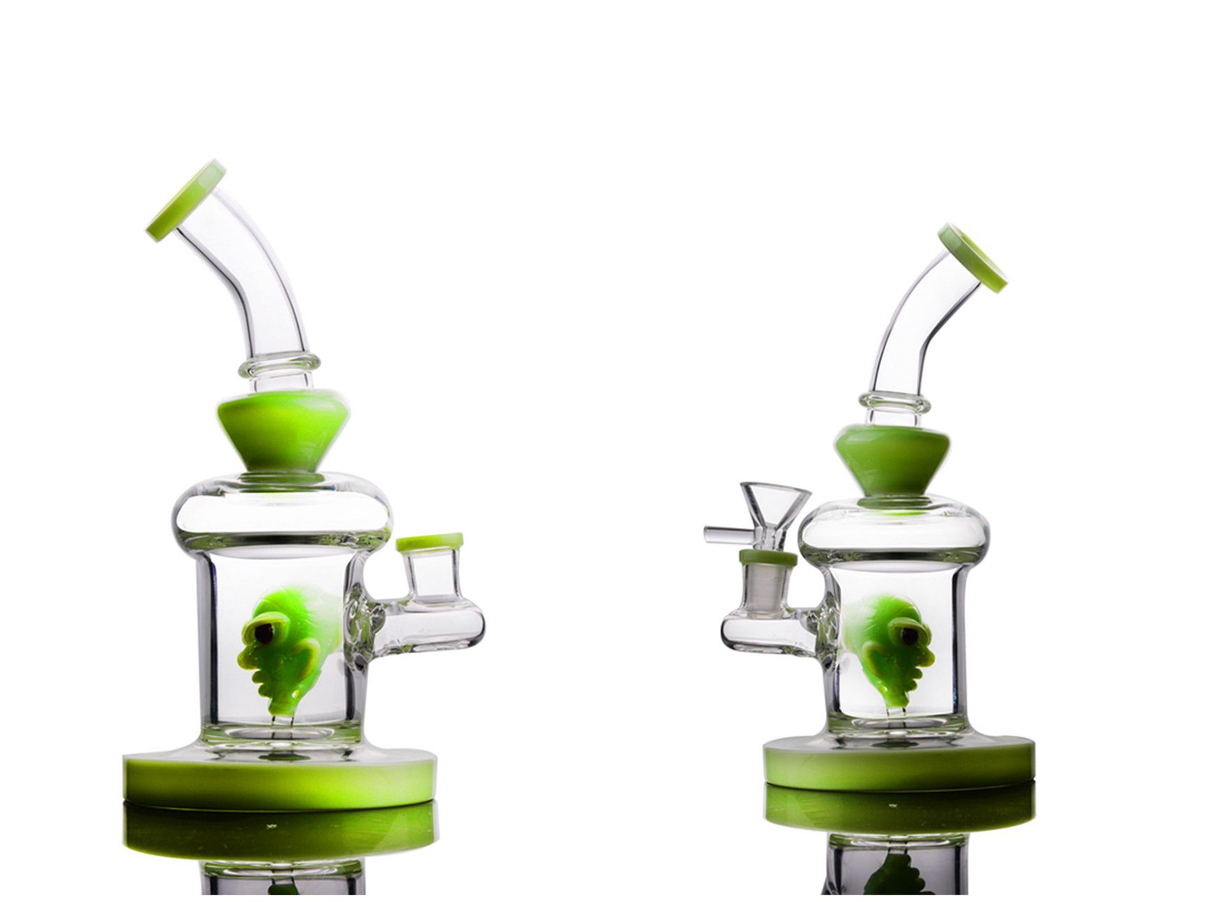 2018 Small Alien Glass Bongs Oil Rig Colorful Skull Bongs Dabber Rigs ...