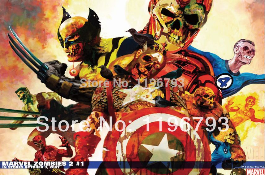 2018 24x35inch Super Hero Marvel Zombies Poster Hd Home Wall Decor ...