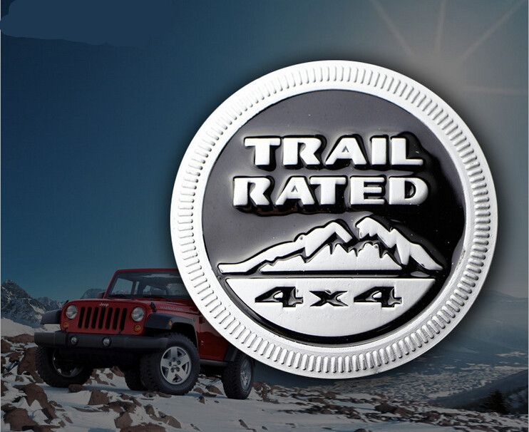 3d 4x4 Trail Rated Car Metal Emblems Sticker For Suv Compass Patriot ...