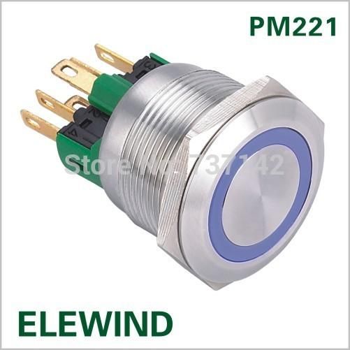 2019 ELEWIND 22mm Stainless Steel Ring Illuminated Momentary Push ...