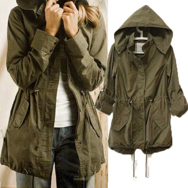 Green Military Coat Womens Han Coats