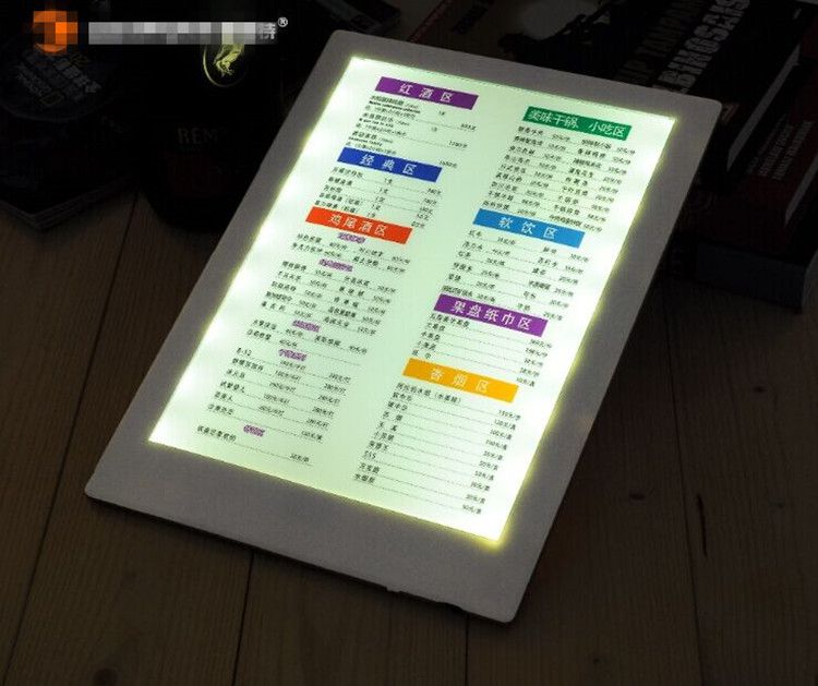 2017 Newest Flashing Restaurant Illuminated Menu Board Ultra Thin ...