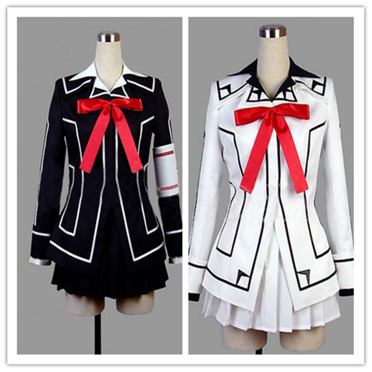 Vampire Knight Cosplay Costume Yuki Cross White Or Black Womens Dress ...