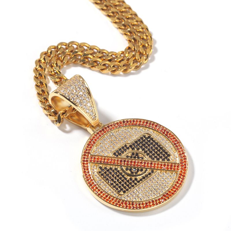 Wholesale Men Fashion Hip Hop Necklace Yellow White Gold Plated Full CZ ...