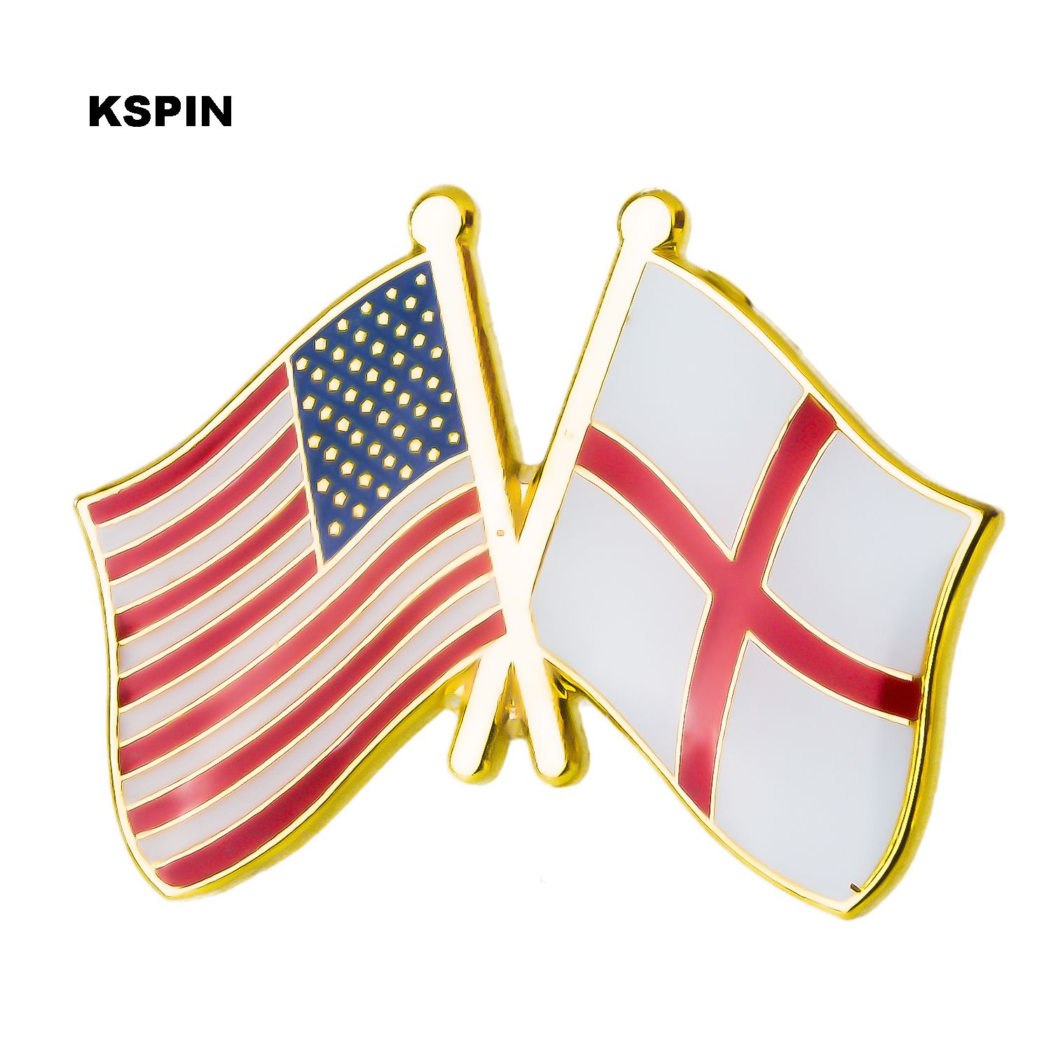 2020 U.S.A England Friendship Flag Metal Pin Badges Decorative Brooch ...