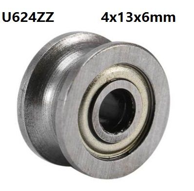 2020 U624ZZ 624UU SZU4 13 4x13x7mm U Groove Ball Bearing Miniature With ...