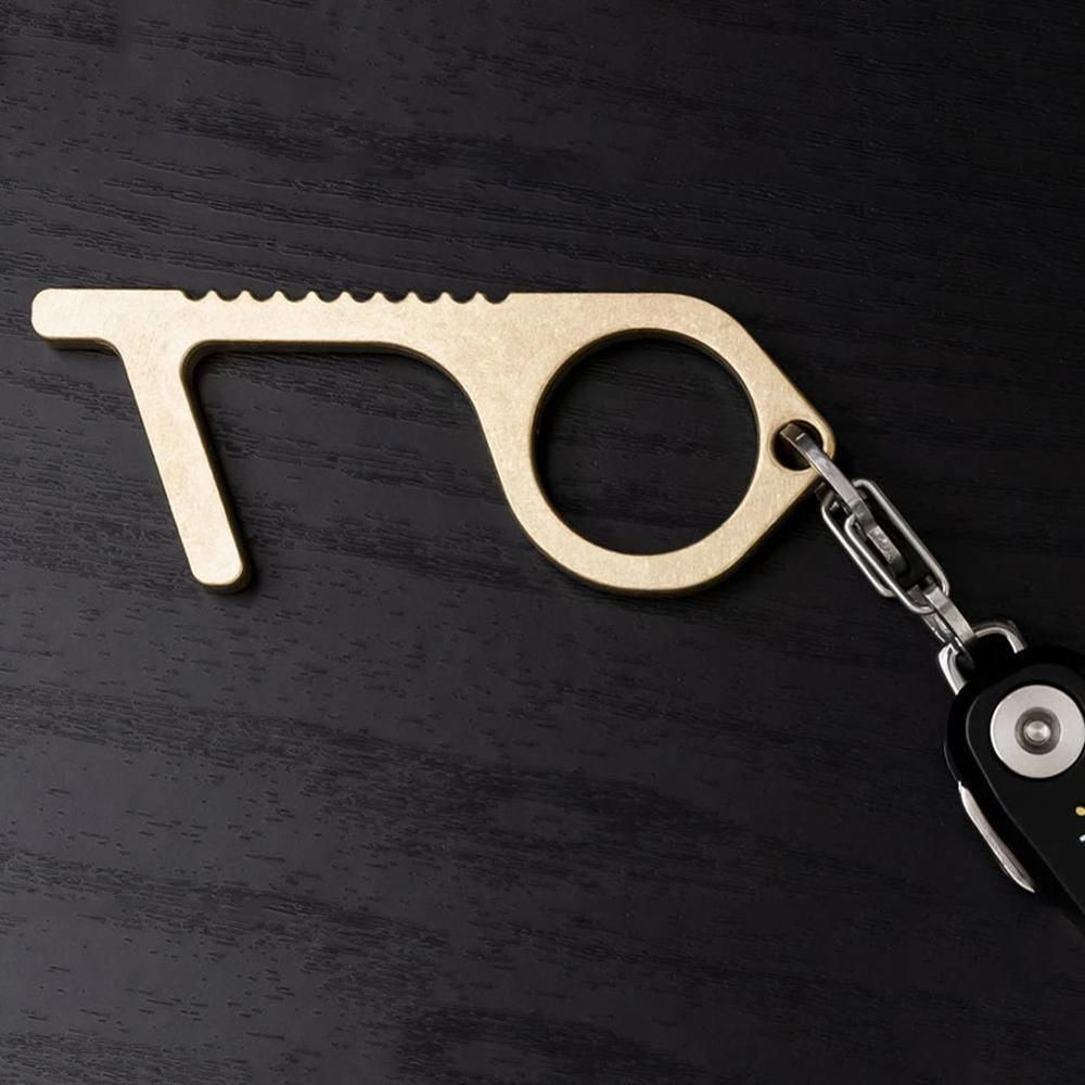 New Fashion Metal Keychain Opener Elevator Clean Touch Key Ring Door ...