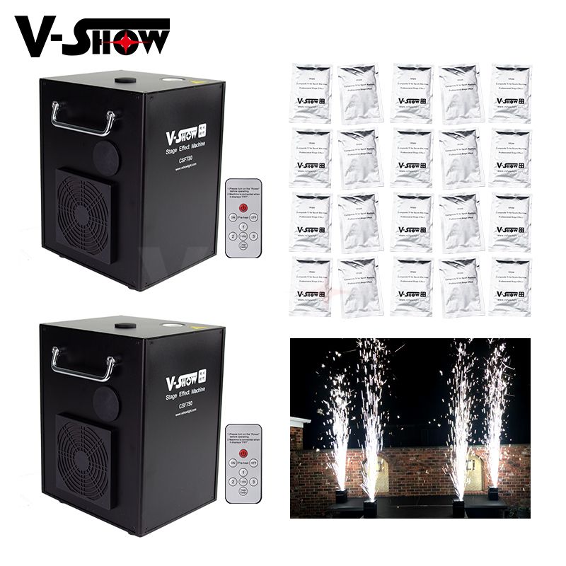 2019 With 20 Bags Powder 750W Cold Spark Firework Machine DMX And ...
