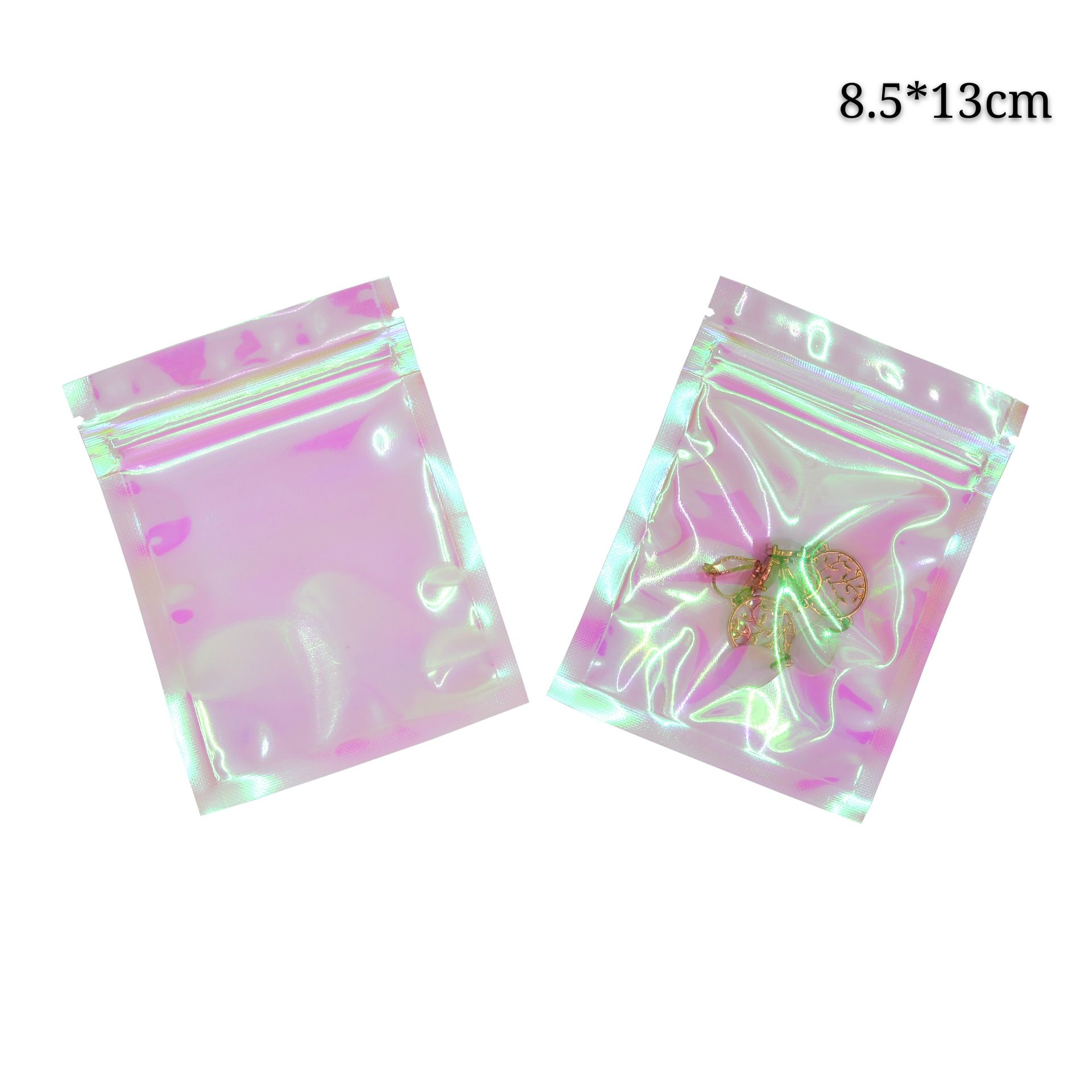 2021 8.5*13cm Hologram Mylar Foil Zip Lock Gift Package Bags ...